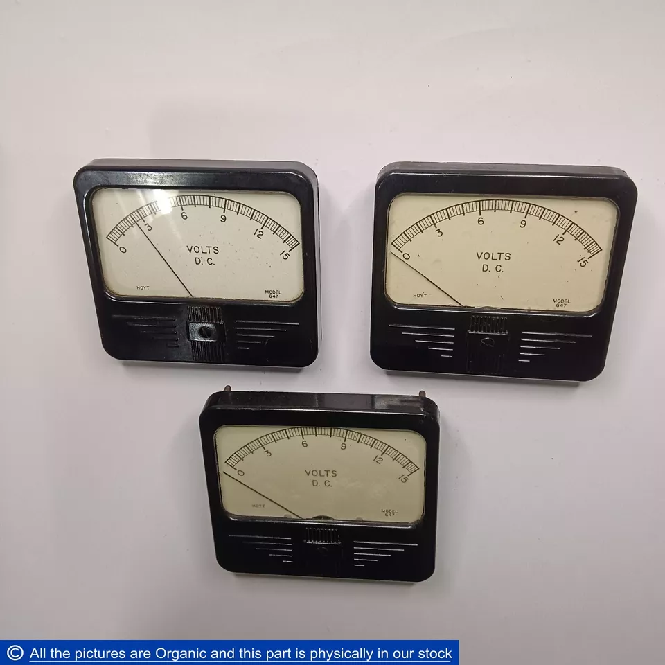HOYT 647 Analog DC Volts Meter Range 0 - 15 DC Moving Coil Panel Meter ...