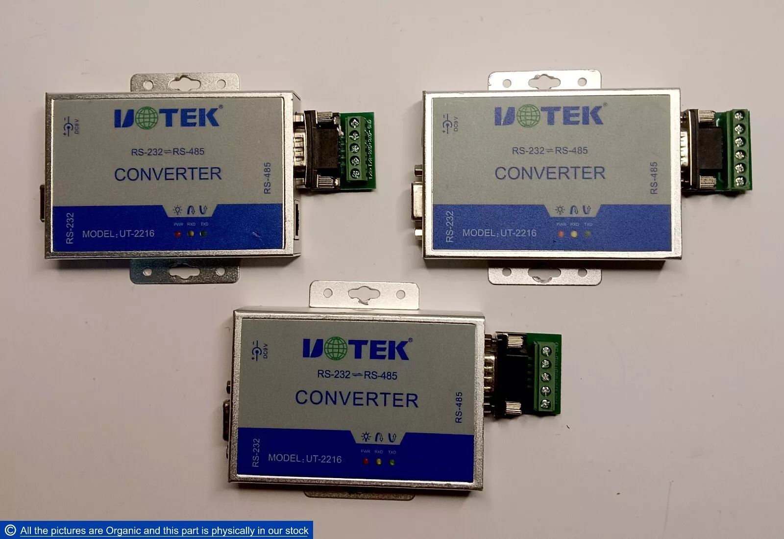 Uotek UT-2216 RS-232 to RS-485 Converter UT2216 DB9 & RJ-45 Output Lot of 3Electronic Components