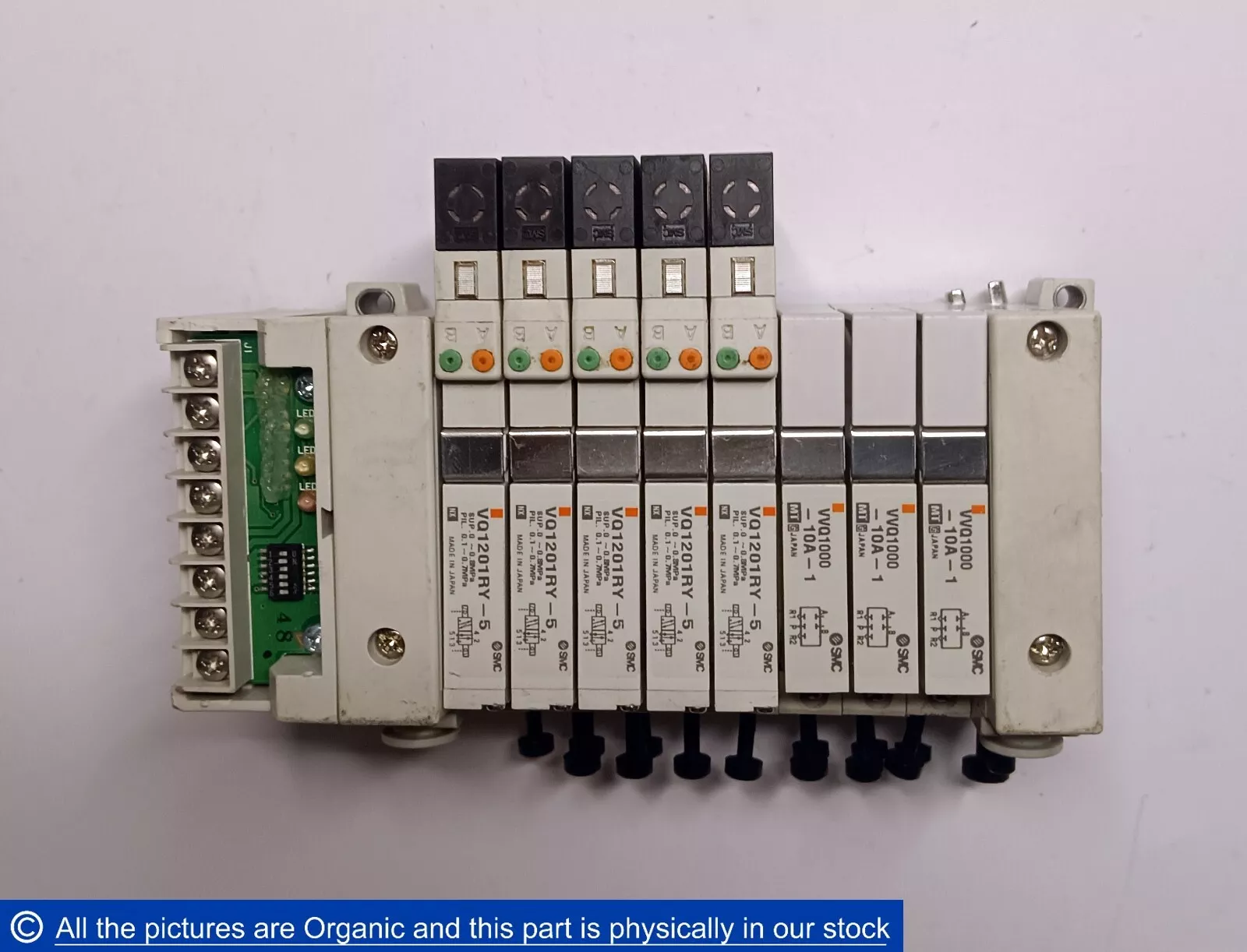 SMC EX120-SCS1 Serial Unit Manifold Assy W/ VVQ1000-10A-1 & VQ1201RY-5 ...
