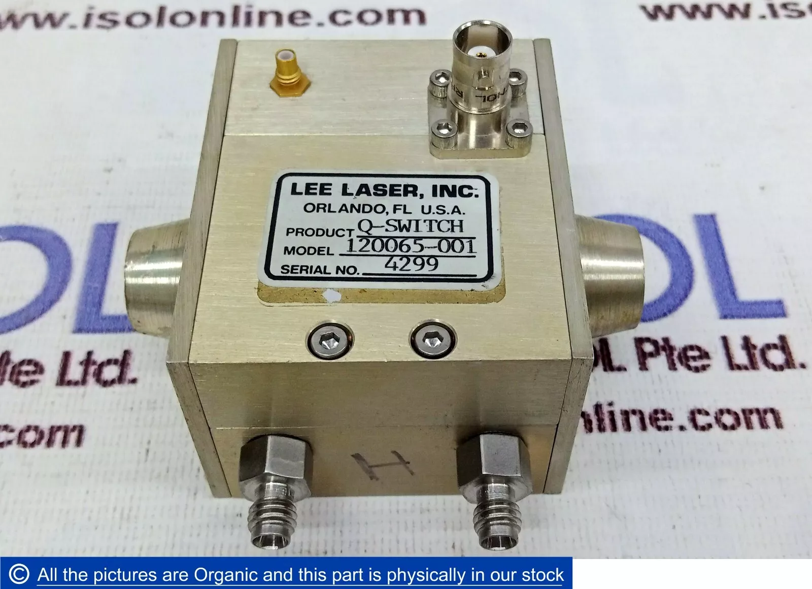 LEE LASER 120065-001 Q-Switch 120065001 Acousto-Optic Switch Rofin ...