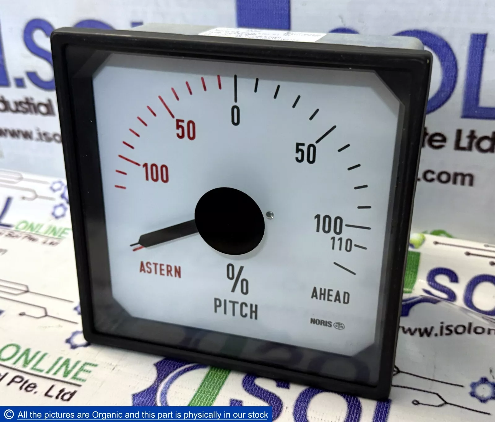 Noris RQ144-009 Pitch Indicator Gauge -120% to +120% Scale RQ144009 NTW ...