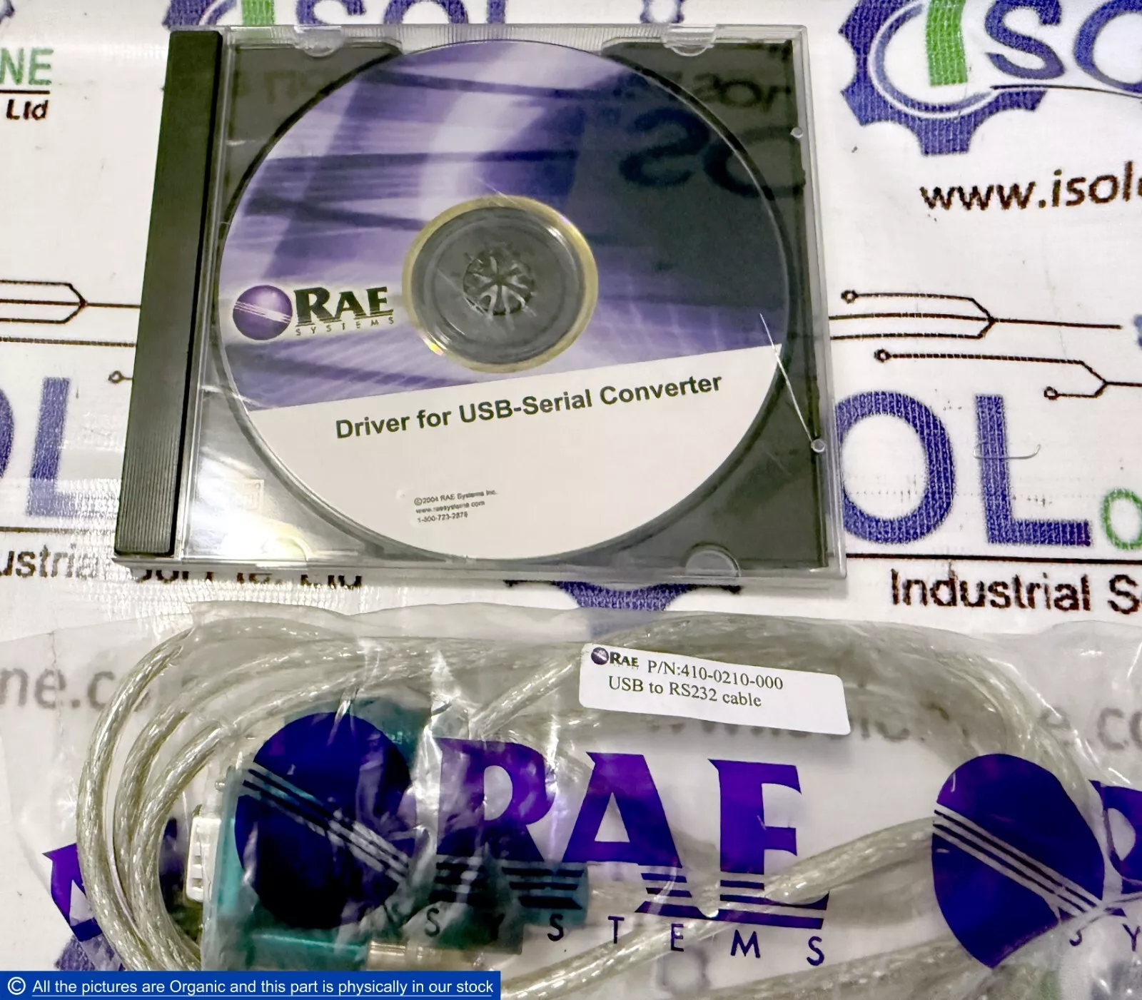 RAE Systems 410-0210-000 USB to RS232 Cable W/ Driver CD For EntryRAE ...