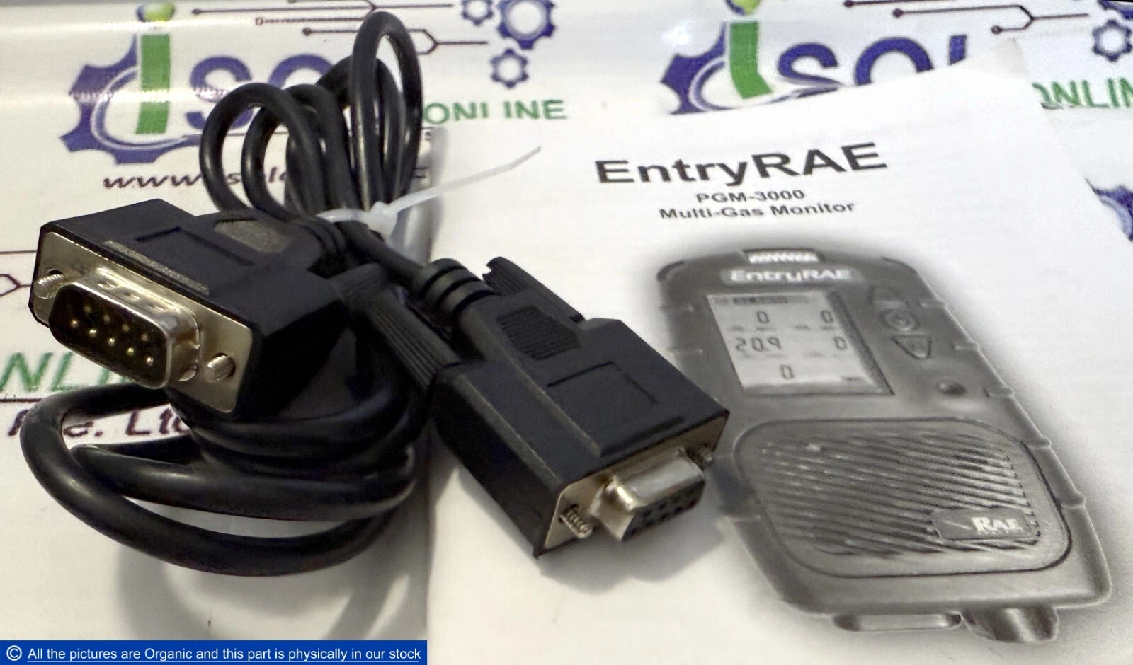 RAE Systems 029-3003-000 DB9 Serial Interface Cable W/ Manual EntryRAE PGM-3000Gas Detectors ...