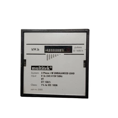 Multitek M600-WM9 3Ph 4Wire kW.h Meter Unbalanced Load D005 Mechanical ...