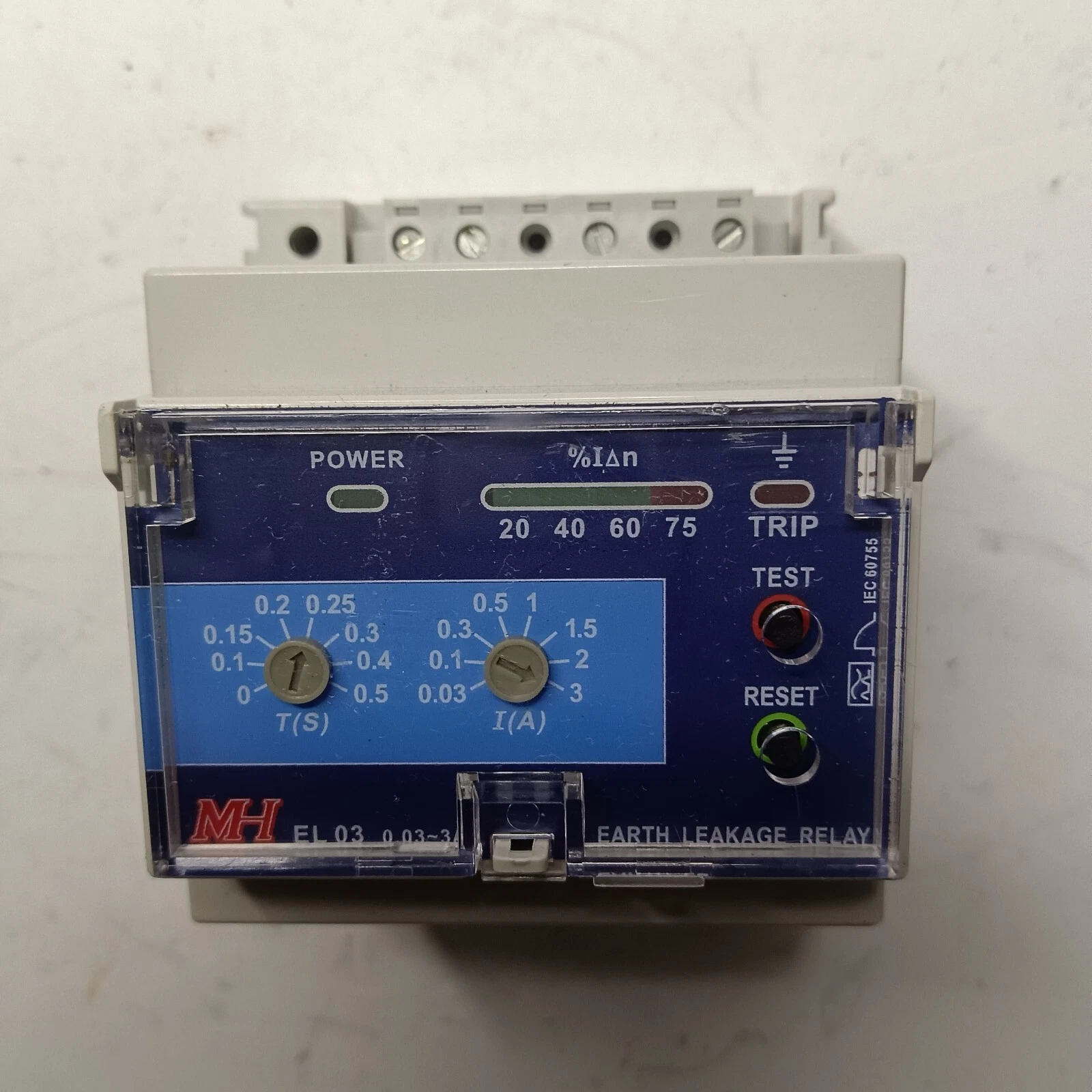MH EL03 0.03-3A Earth Leakage Relay EL 03 Time 0-0.5 Sec MunHeanEarth ...