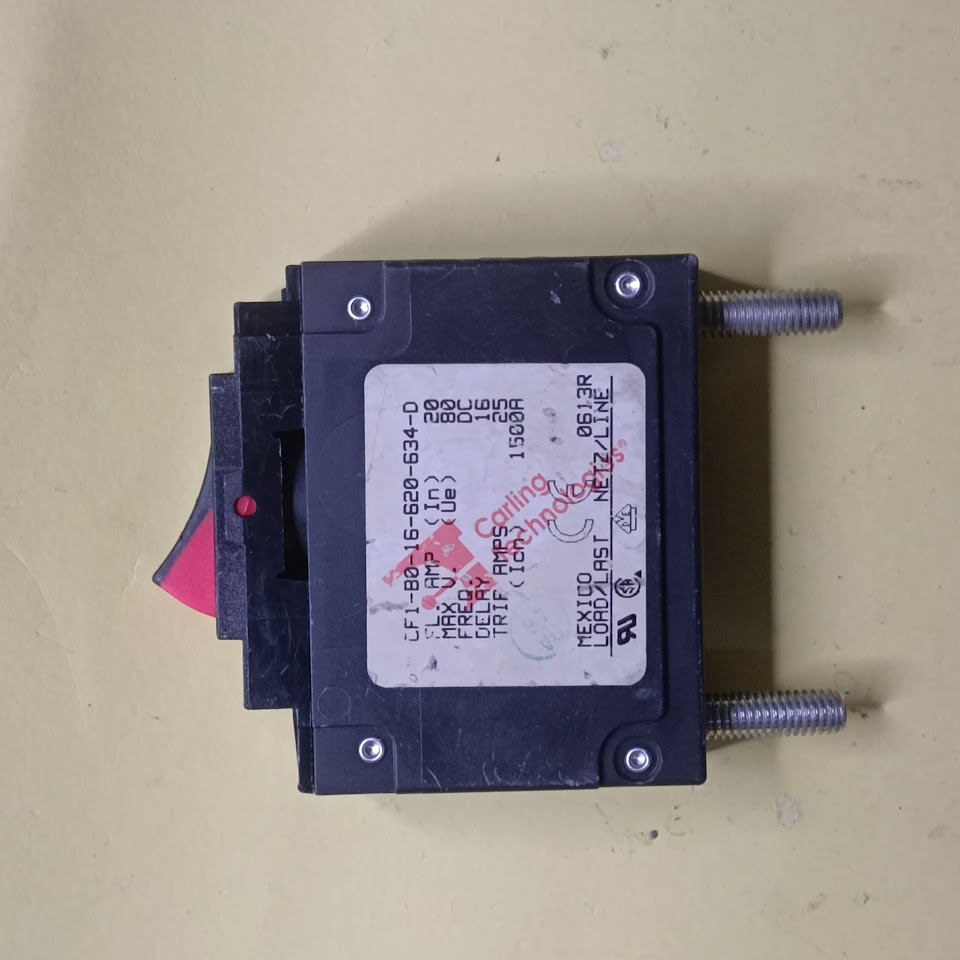 Carling Technologies CF1-B0-16-620-634-D: 16A Single Pole Circuit Breaker