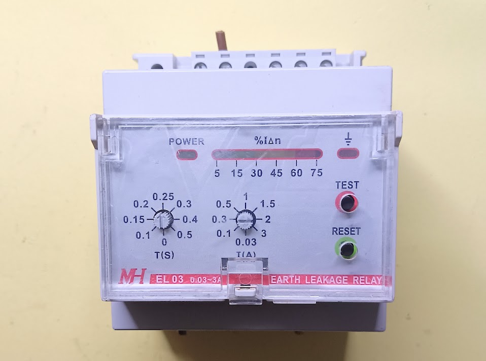Mun Hean EL03 Earth Leakage Relay ELR 0.03-3A Current Leakage Protection