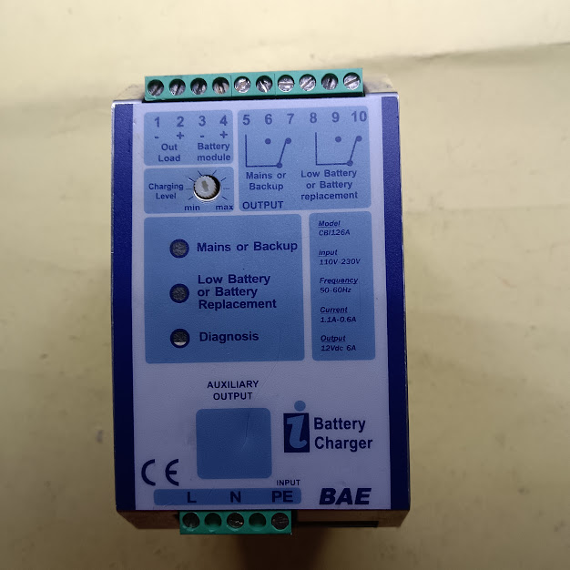 BAE CB/126A Battery Charger 230V To 12VDC 5A/1.1A-0.6A