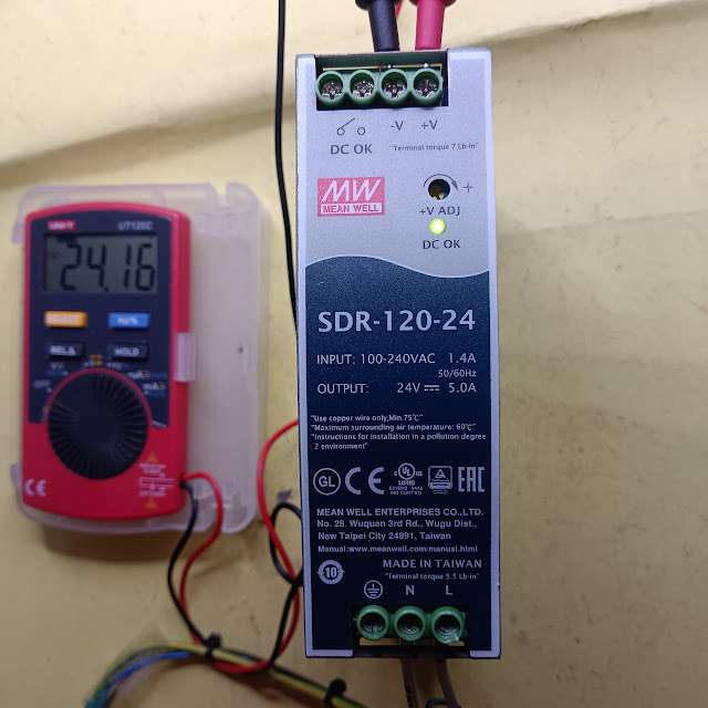 Mean Well SDR-120-24 DIN Rail Power Supply 240VAC To 24V 5.0A