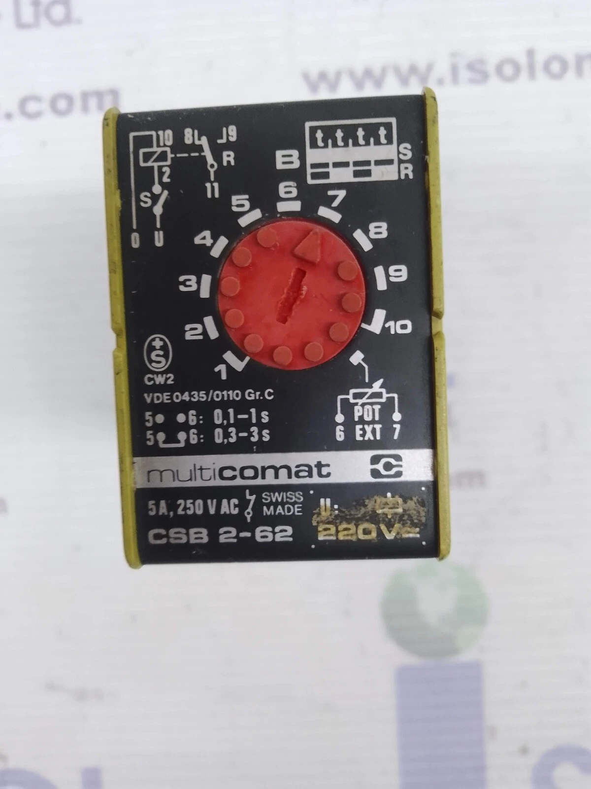 Multicomat CSB 2-62 Time Delay Relay