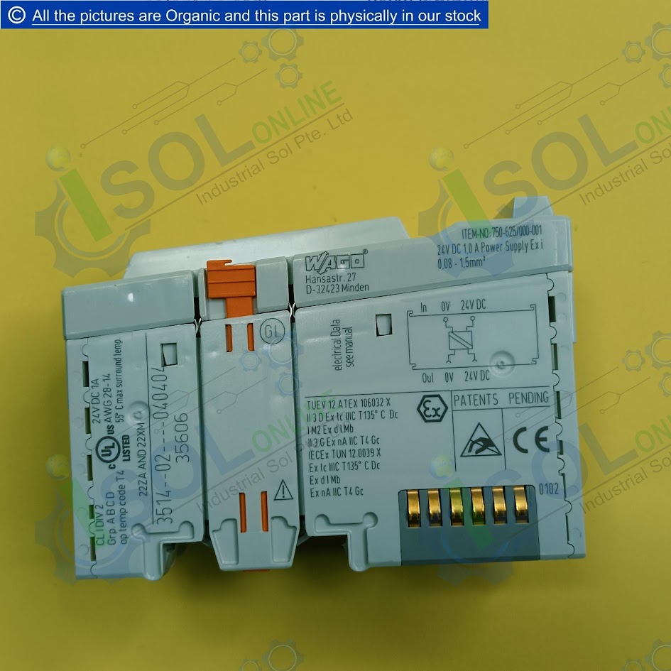 Wago 750-625/000-001 PLC Power Supply Module 24V Wago 750 Series Germany