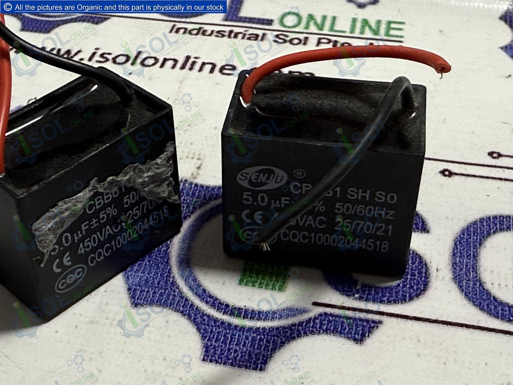 SENJU CBB61 SH SO Motor Run Capacitor 5.0 µF, 450V AC