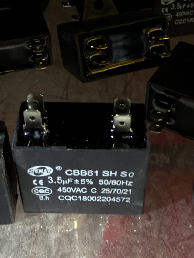 Senju CBB61 SH So capacitor Motor Run Capacitor 3.5µF 450V AC