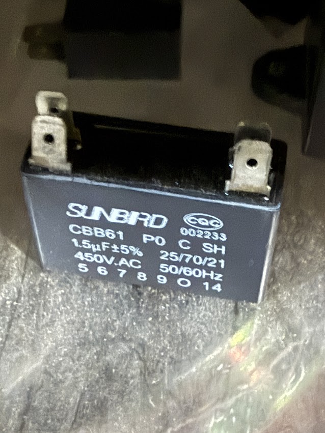 SUNBRD CBB61 Po C SH capacitor Motor Run Capacitor 1.5µF 450V AC