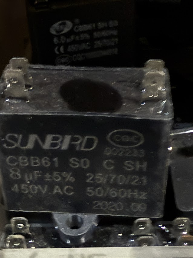 Senju CBB61 SO CSH capacitor Motor Run Capacitor 8µF 450V AC