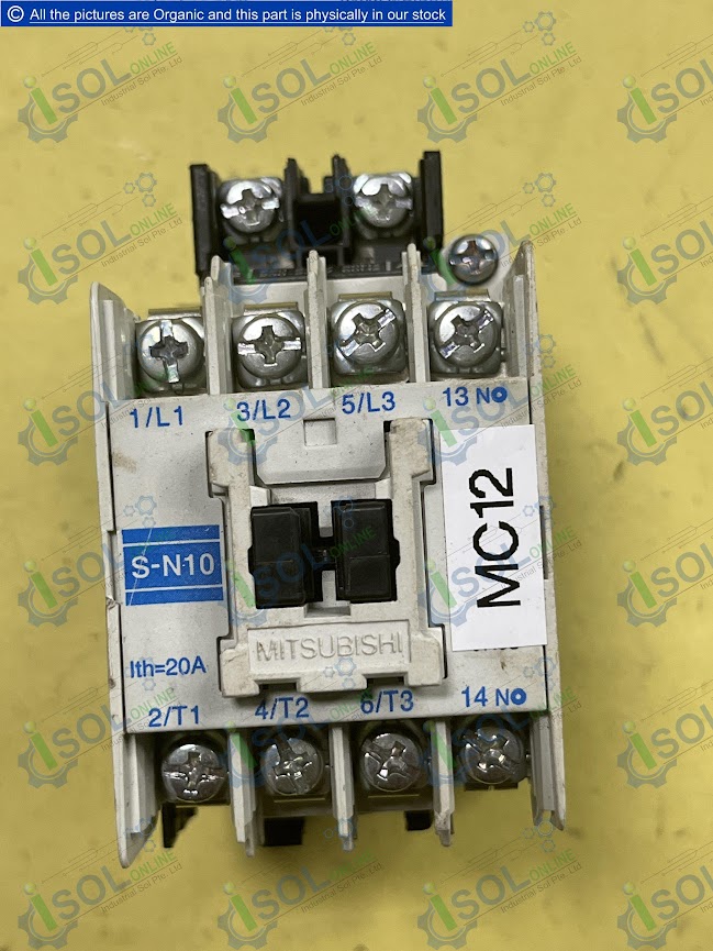 MITSUBISHI S-N10 Magnetic Contactor 120V Coil 3-Pole 25A General Purpose