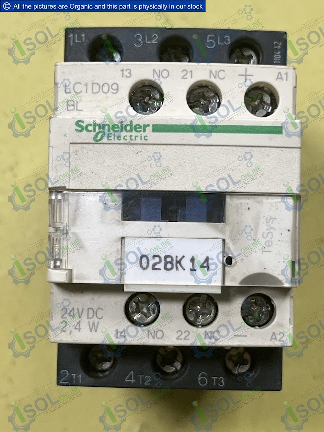 Schneider Electric TeSys LC1D09BL Contactor 24V DC 9A 3-Pole 1NO 1NC