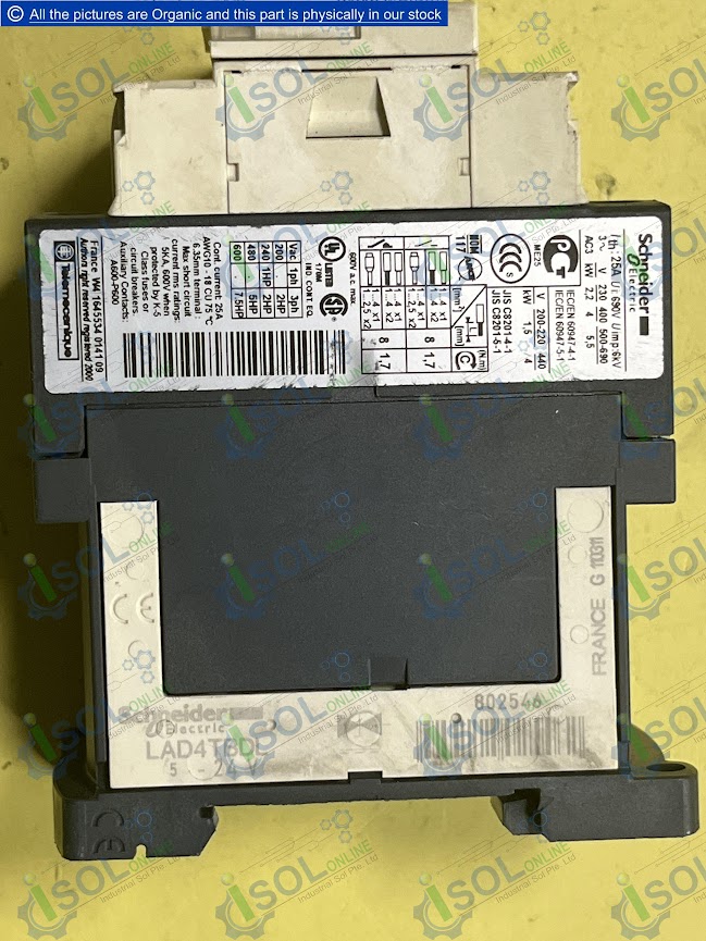 Schneider Electric TeSys LC1D09BL Contactor 24V DC 9A 3-Pole 1NO 1NC