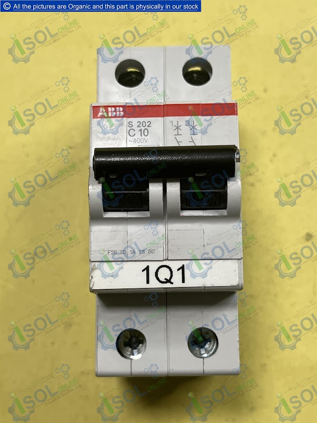 ABB S202 C10 Miniature Circuit Breaker MCB 2 Pole 10A 400V