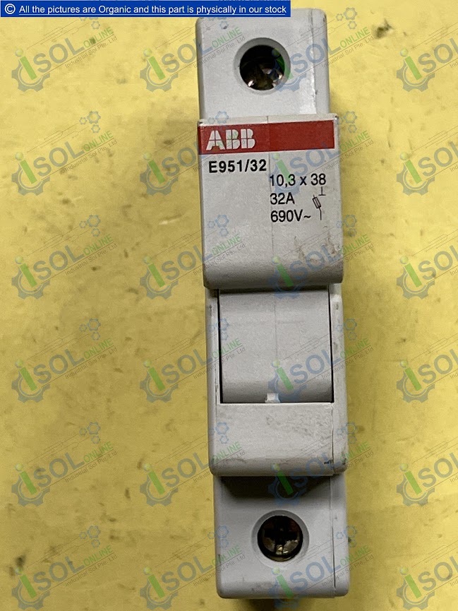ABB E951/32 Fuse Holder 10.3x38mm 32A 690V 1-Pole DIN Rail Mount