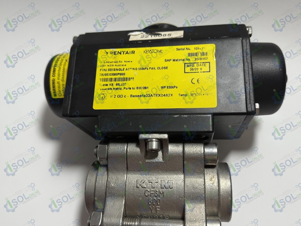 Pentair Keystone Figure 79U/E Pneumatic Actuator / KTM B16.34 PN70 316 ...