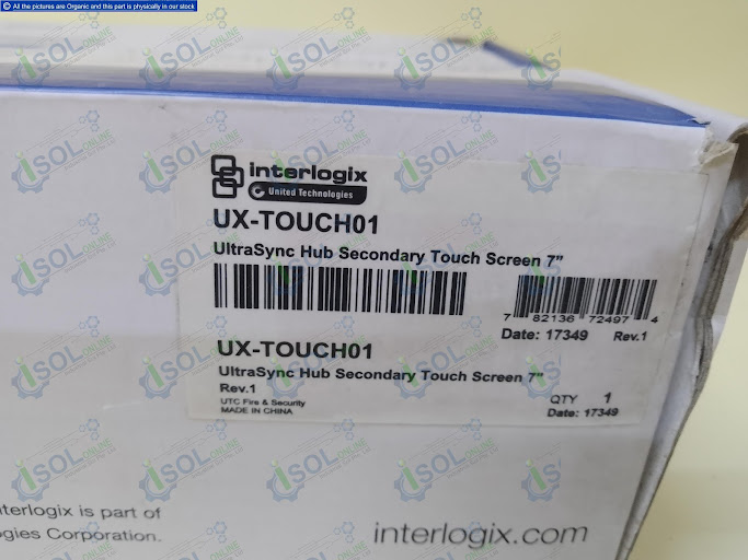 Interlogix UX-TOUCH01 UltraSync Hub Secondary Touch Screen 7" Ver 1.3.1 HMI