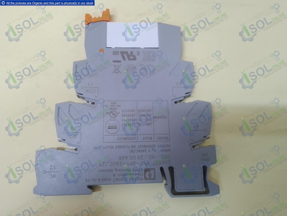 Phoenix Contact 2961105 Power Relay W/ Socket PLC-BPT-24UC/21 2900446